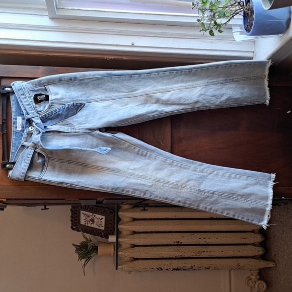 Dance & Marvel | Jeans | Dance Marvel Size S Light Wash Raw Hem Belted ...